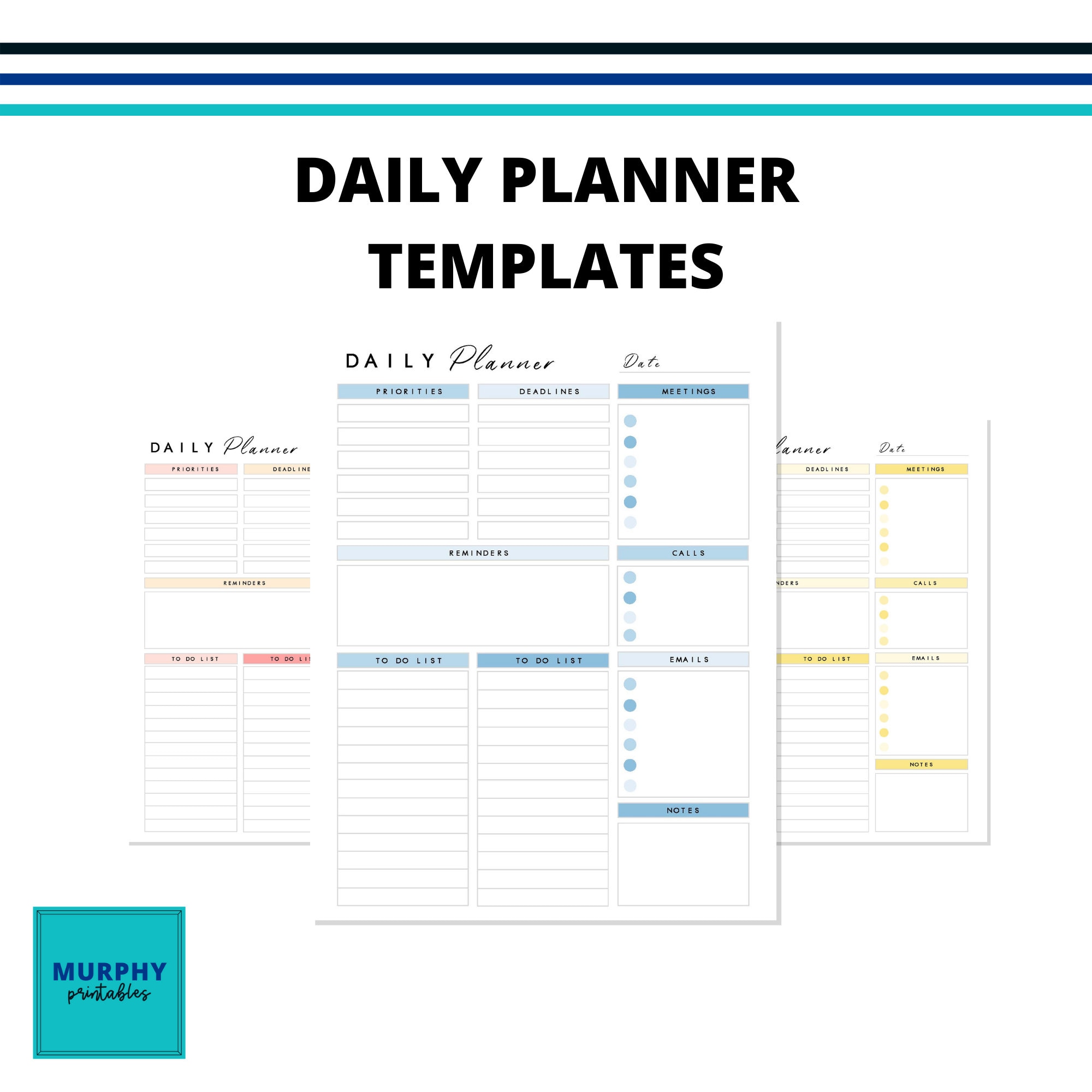 Printable Daily Goal Planner Instant Download Planner Pages Daily Goals ...