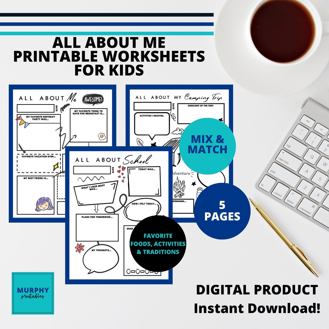 All About Me Printable Worksheet, Teaching Resource, Teacher Printable ...