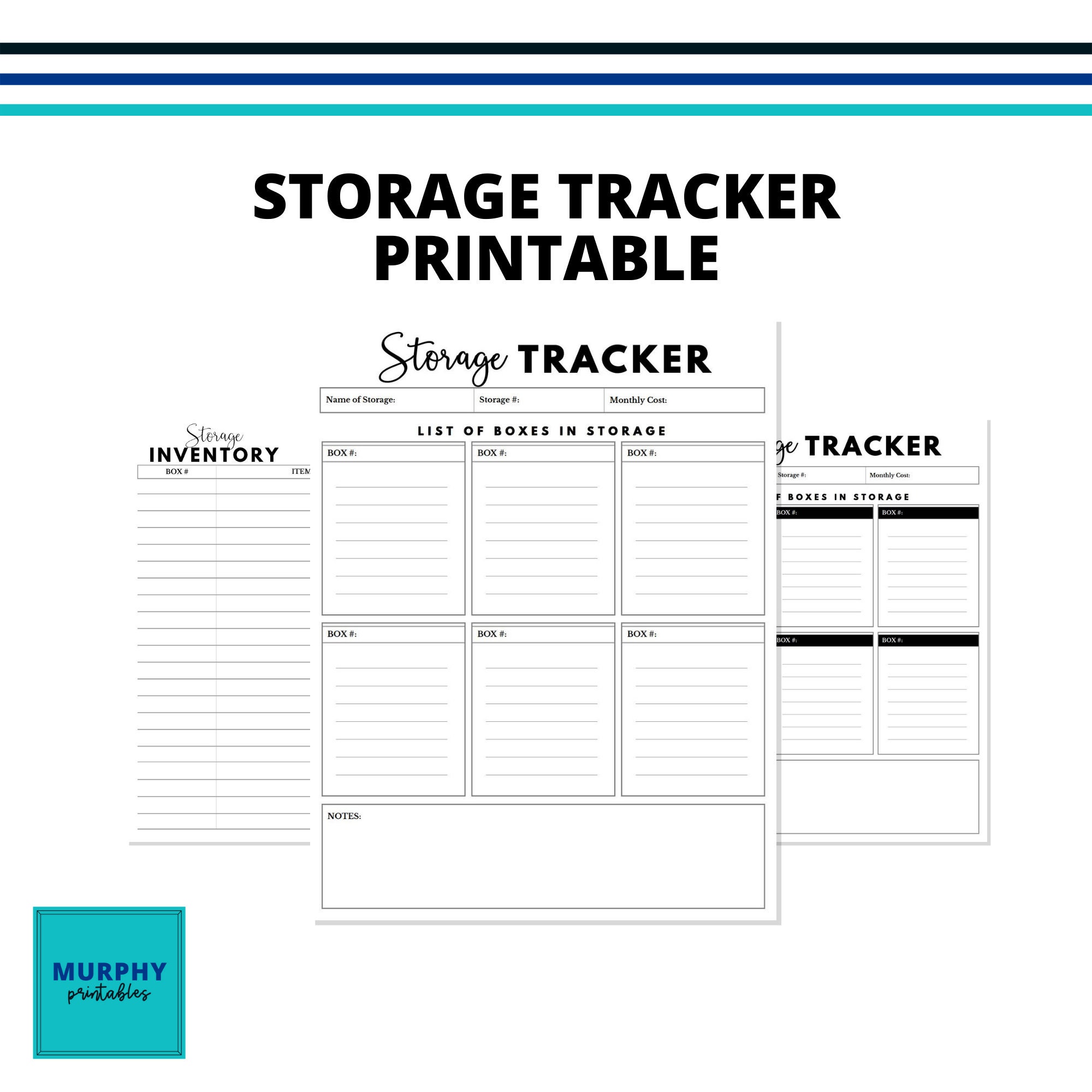 Printable Storage Tracker, Household Inventory Pages for Home Binder ...