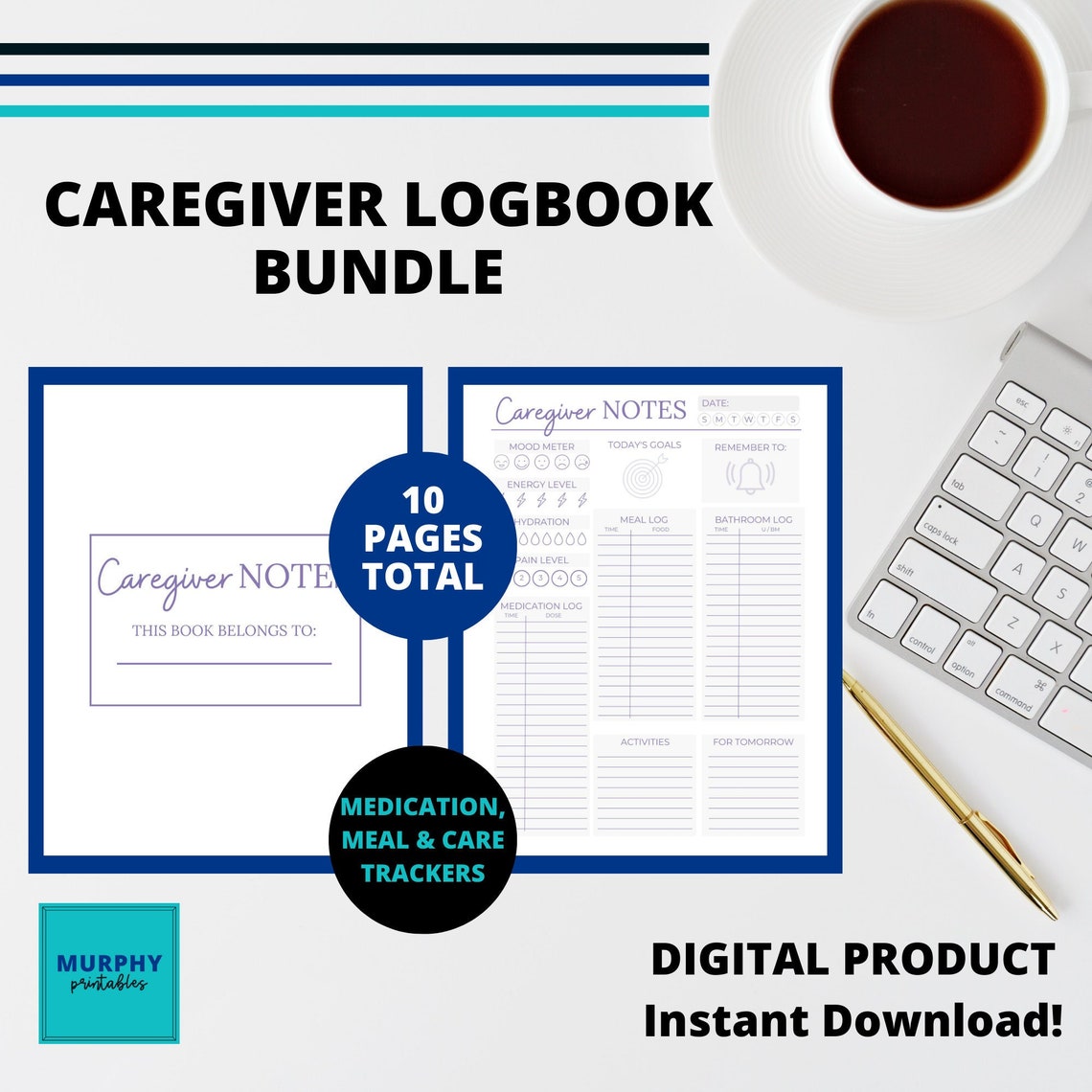 Caregiver Daily Planner Printable Bundle, Elder Care, Adult Day Care ...
