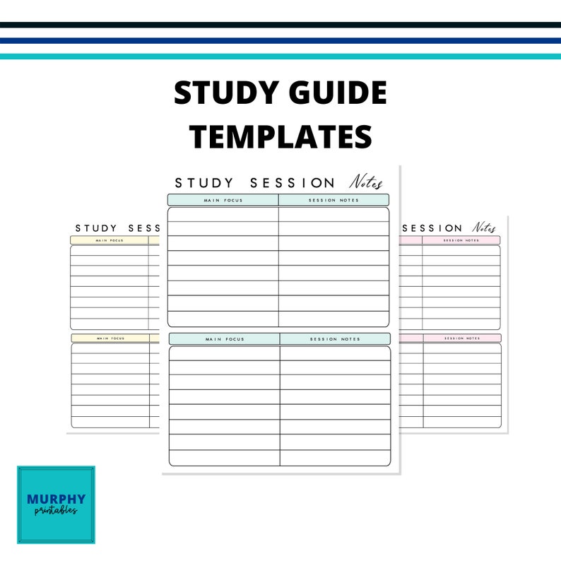 Printable Notes Bundle Class Note Template Study Guide - Etsy