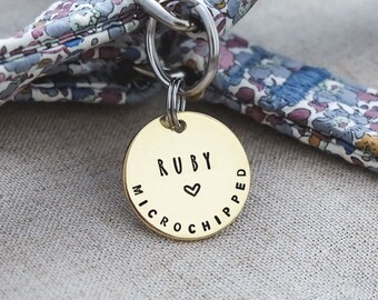 Deeply Engraved Solid Brass Dog Tag, 22x20mm Heart - Etsy