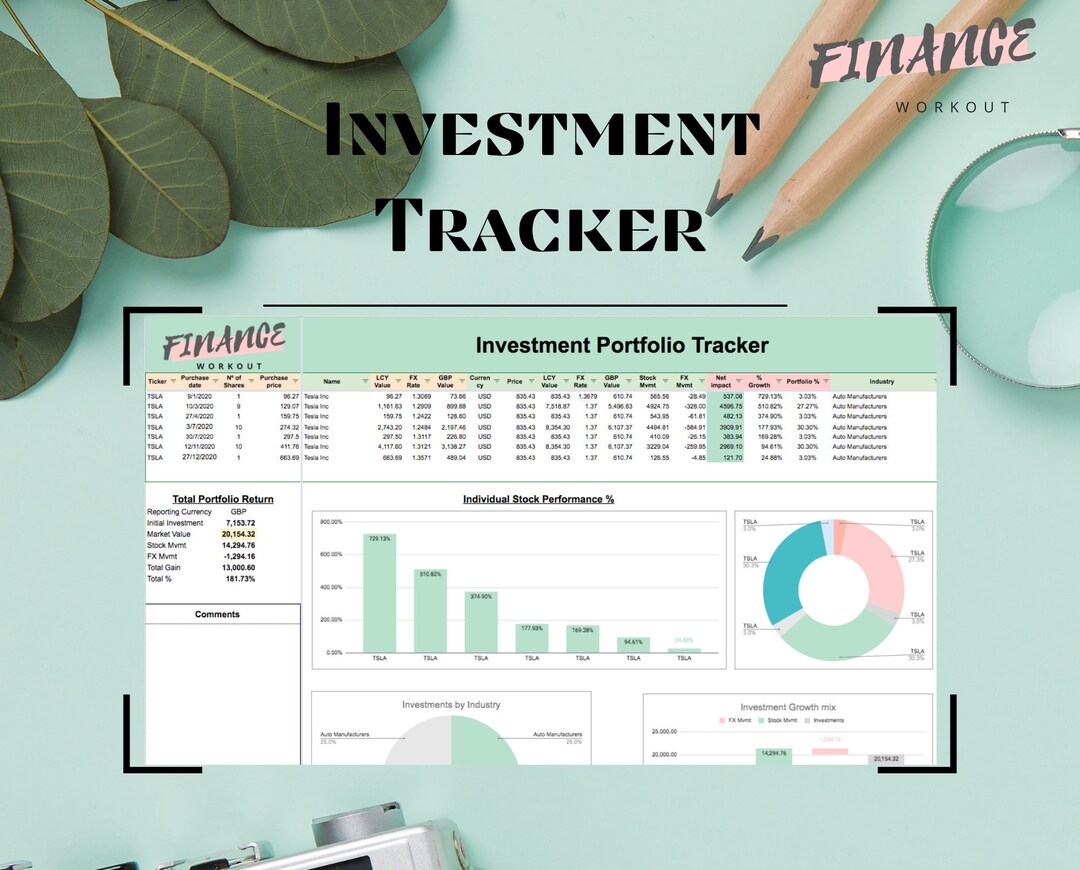 Investment Tracker - Etsy