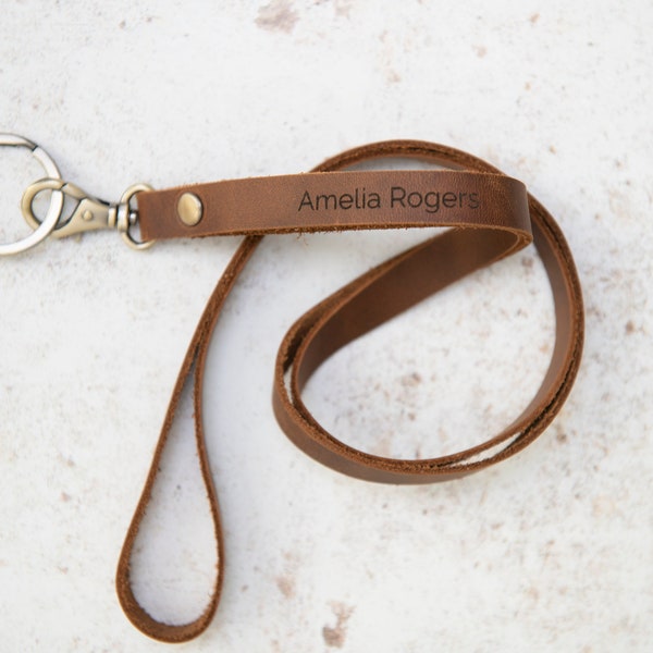 Leather Lanyard - Etsy