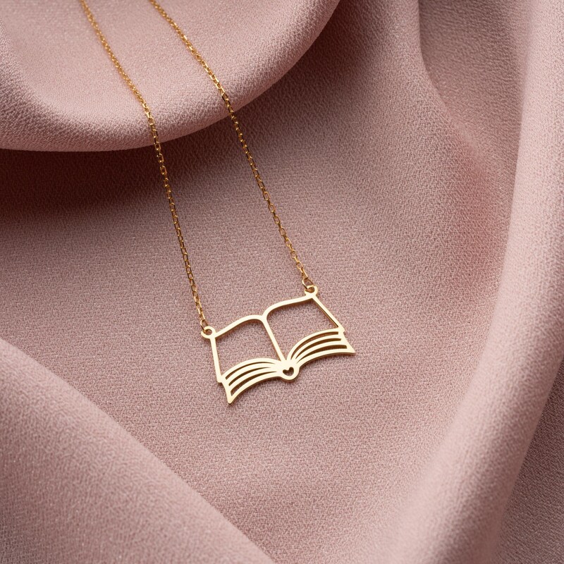 Book Necklace - Etsy