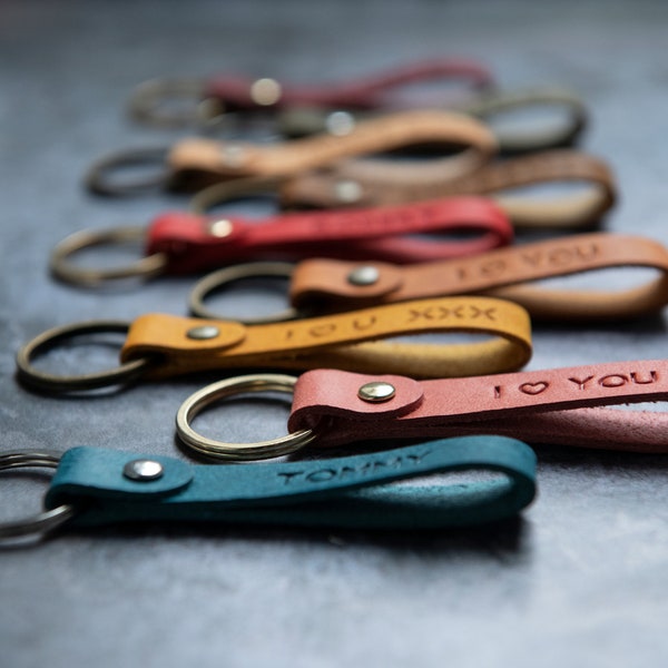 Leather Key Chain - Etsy