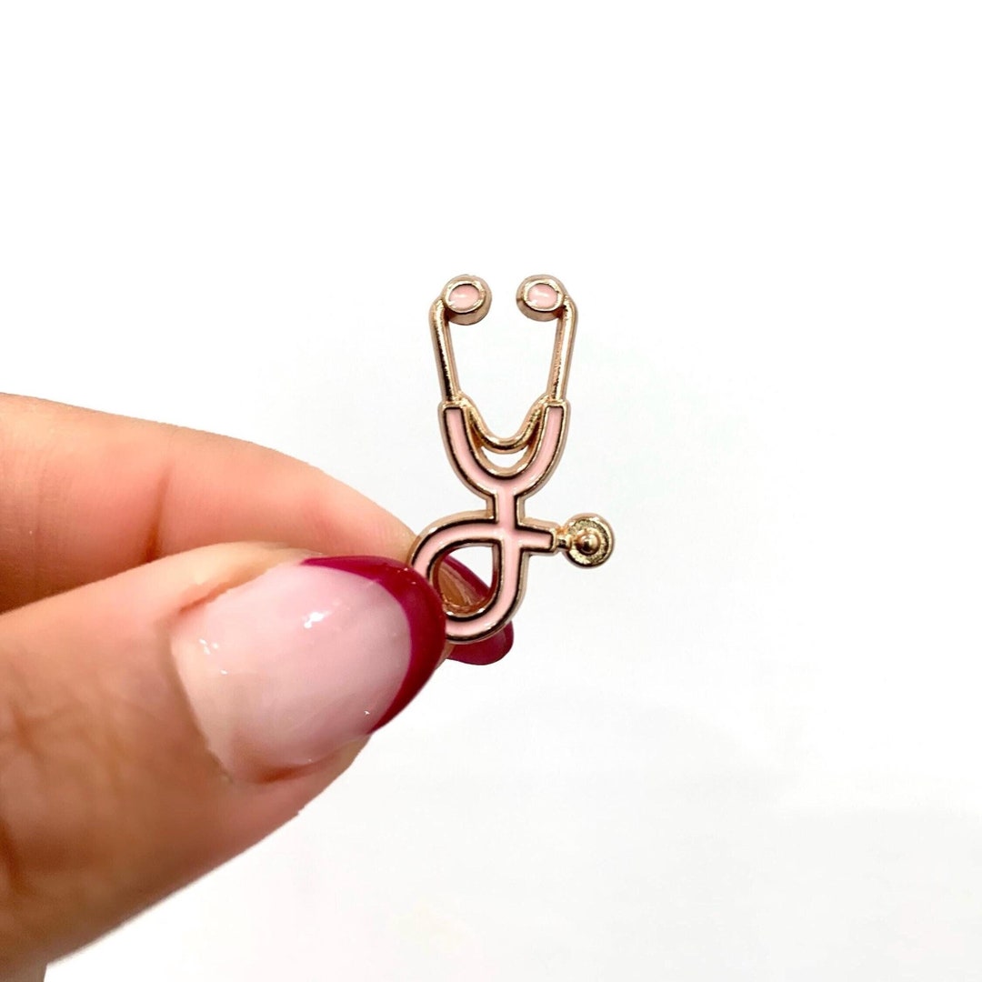 Pink Stethoscope | Enamel Pin | Badge Pin - Etsy