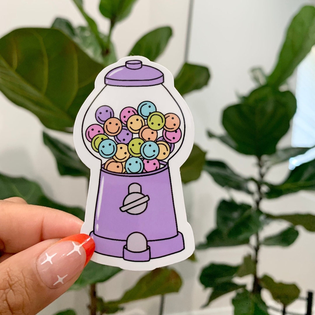 Smiley Gumball Machine / Waterproof Sticker / Water Bottle Sticker ...