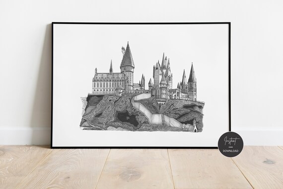 Magic Castle Printable Magic School Castle Magic Castle | Etsy
