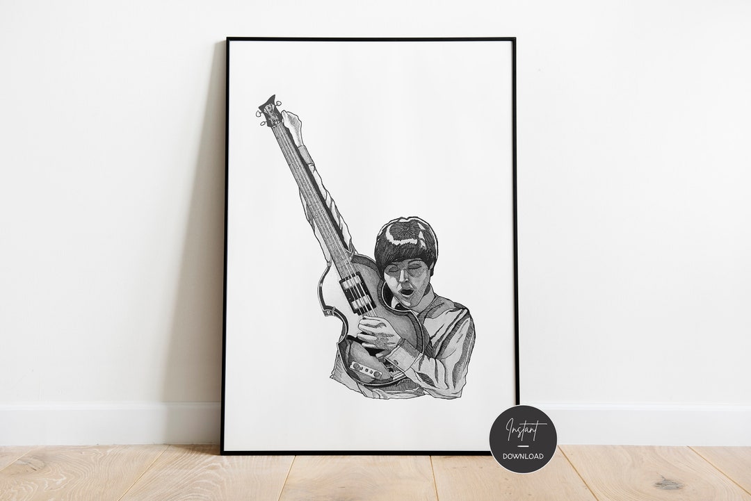 Paul Mccartney Printable Paul Mccartney Drawing Paul Mccartney ...