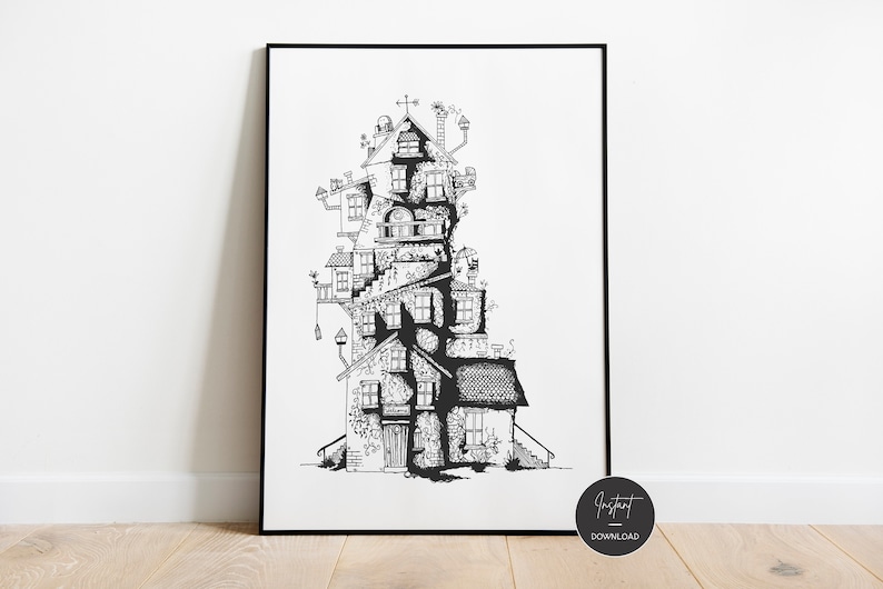 The Burrow Print the Burrow Drawing the Burrow - Etsy