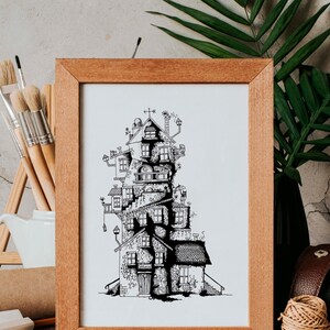 The Burrow Print the Burrow Drawing the Burrow Illustration the Burrow ...