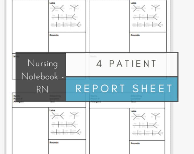 4 Patient Report Sheet Brain - Etsy