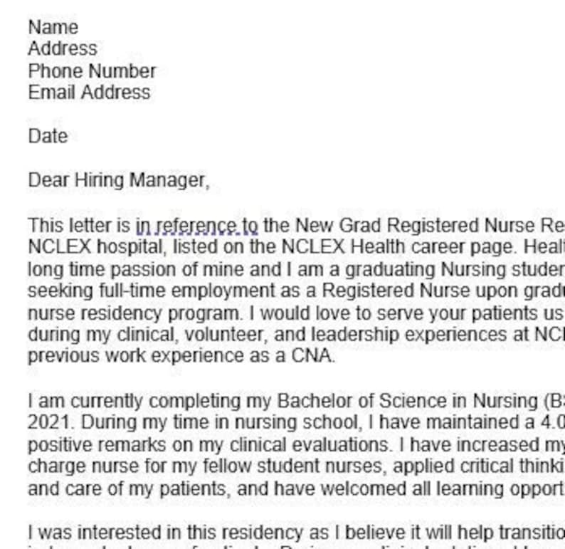 New Grad RN Bundle - Resume + Templates - Etsy