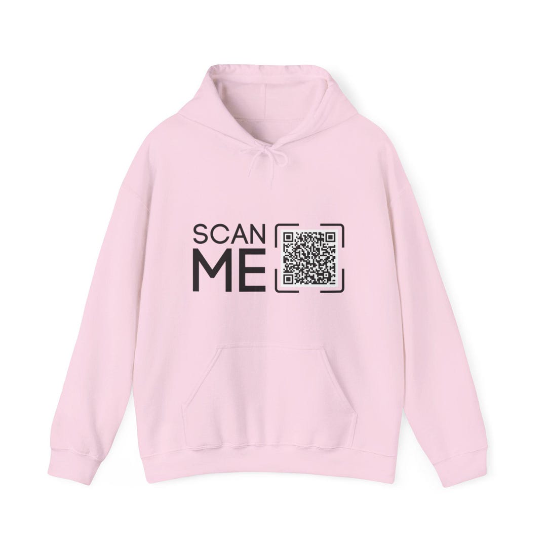 Personalized QR Code Hooded Sweatshirt - Scan Me Design - Etsy