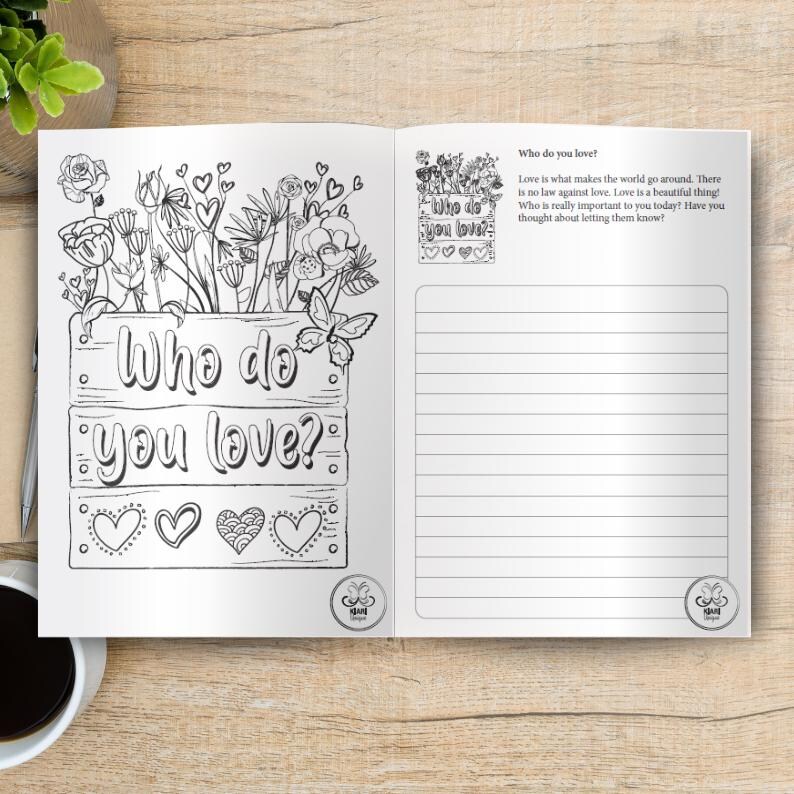 Coloring Therapy Journal – Printable Mindfulness Coloring Book, Floral ...