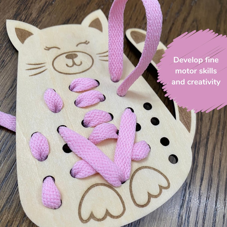 Animal Lacing Boards: Fine Motor Skills Toy, Set of 5 - Etsy