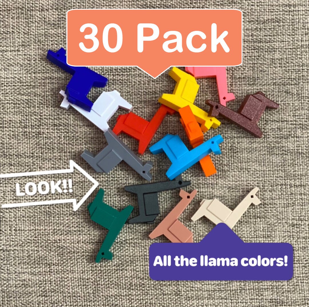 3D Printed Llama Toy Figurines: Multi-color Party Favors (30-pack) - Etsy