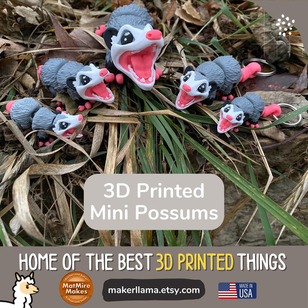 Mini Possum Articulated Toy - 3 Sizes - Great Desk Pet and Fidget Toy ...
