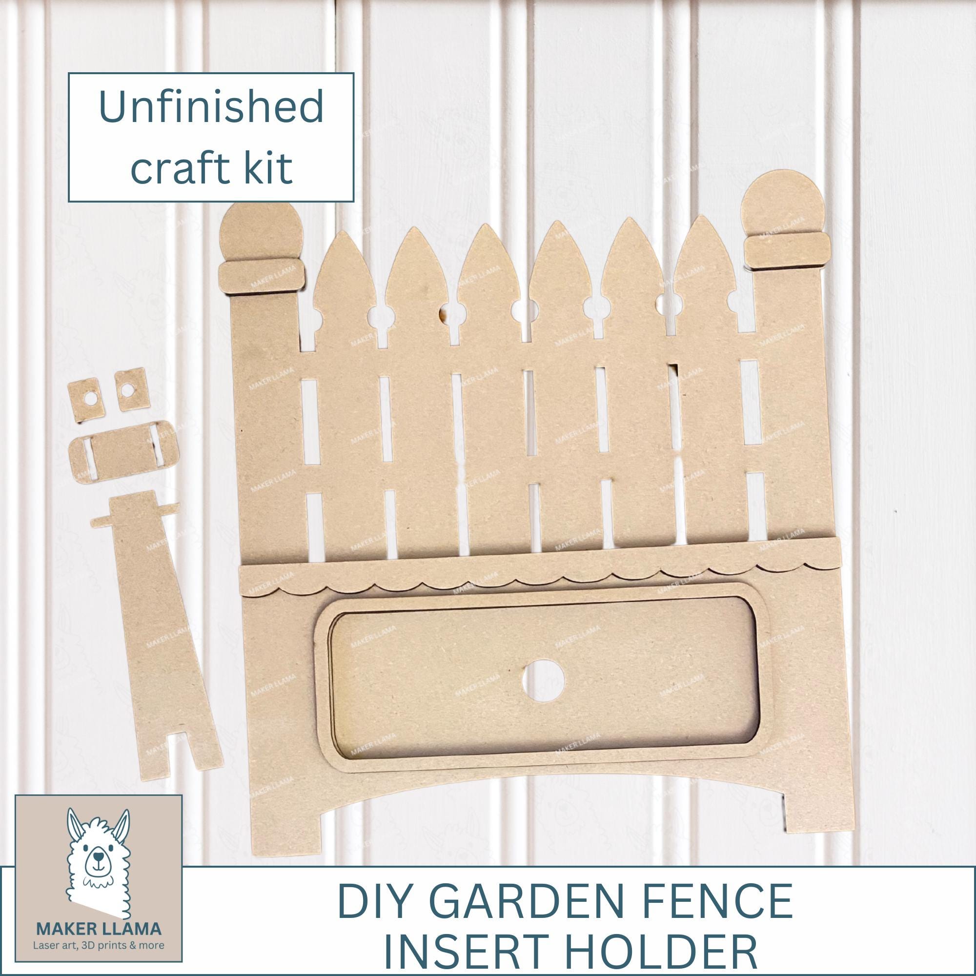 DIY Garden Fence for Interchangeable Inserts Kit - Unfinished MDF ...
