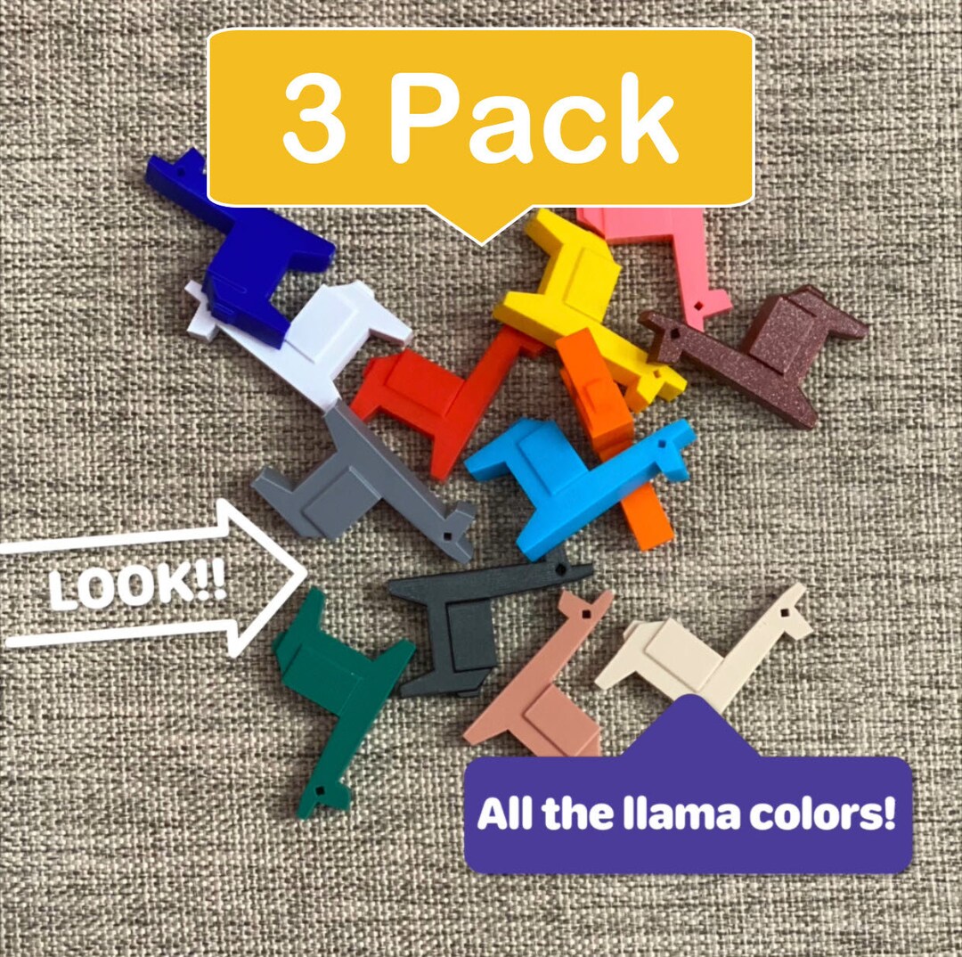 Pack of 3 Llama Cria (babies) Toy Figurines | 3D Printed Llamas ...