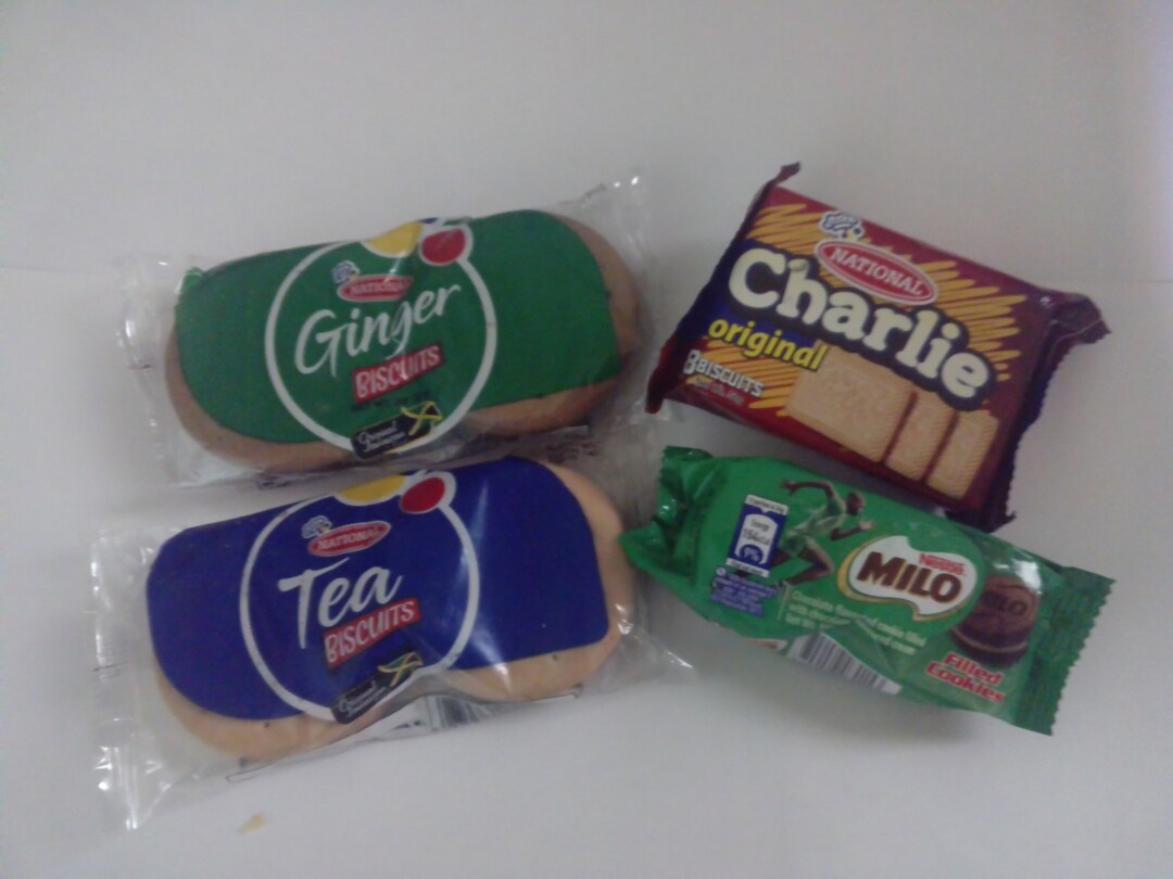 Jamaican Snacks, Milo Cookies, Ginger Biscuits, Charlie Biscuits OR Tea ...