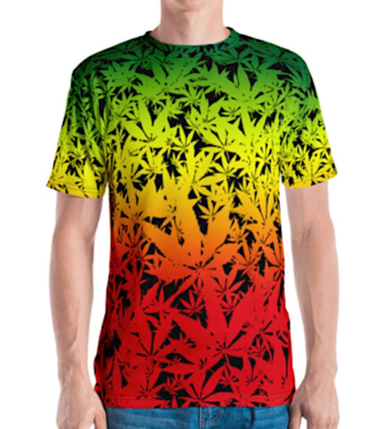 Ganja Weed Cannabis Marijuana Leaf Print T-shirt - Etsy