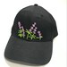 Lavender Embroidered Black Baseball Cap handmade Hat - Etsy