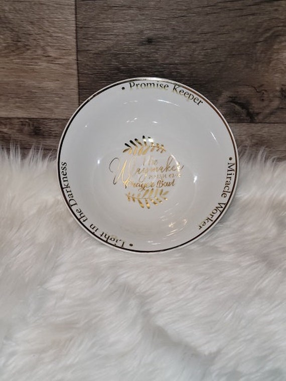Waymaker Prayer Bowlwhite&gold Handmade Gift Box - Etsy