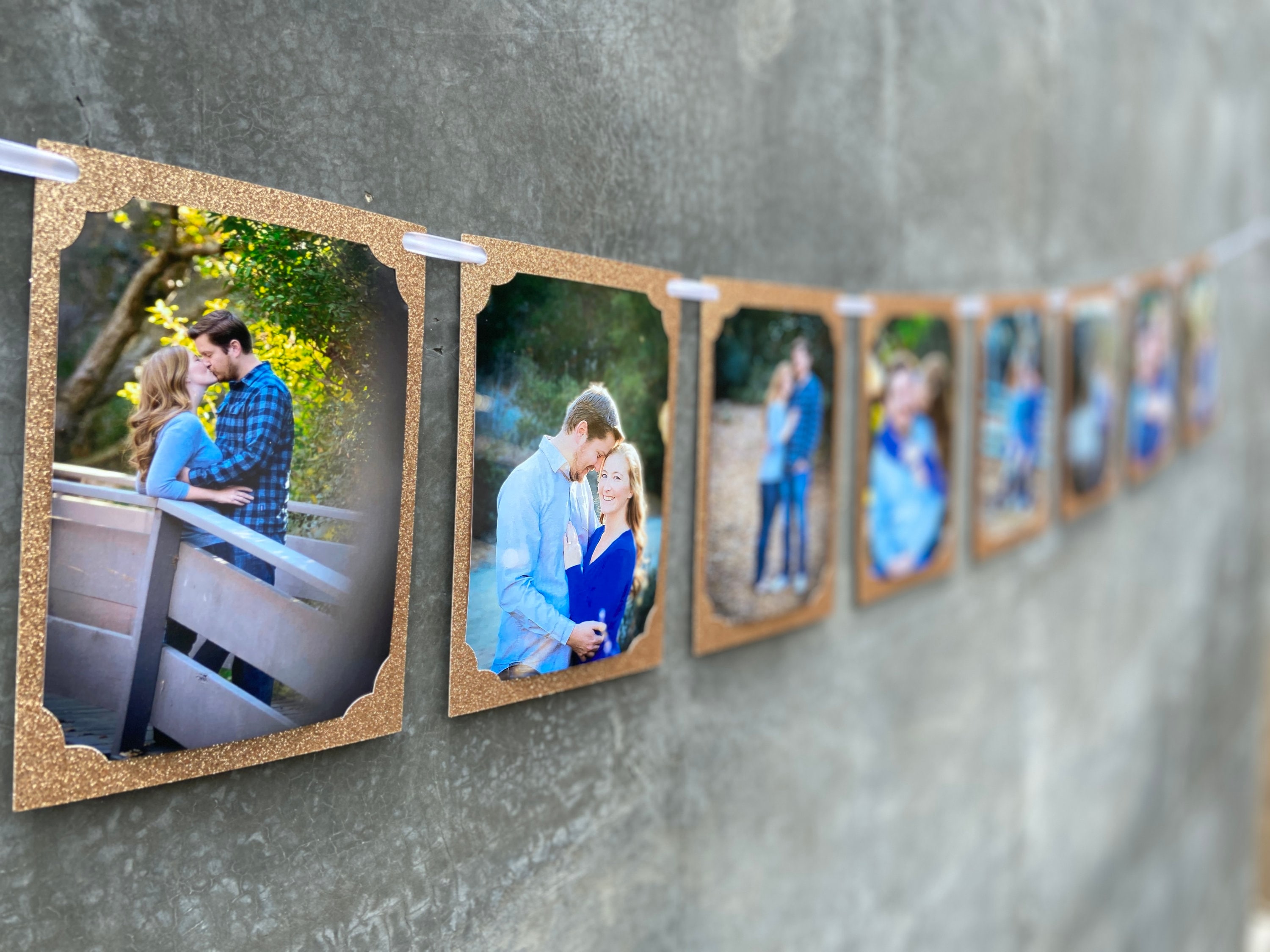 Photo Banner, Photo String, Engagement Banner, Birthday Banner, Bridal ...