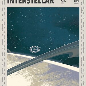 Interstellar Movie Poster with Statistics - Etsy