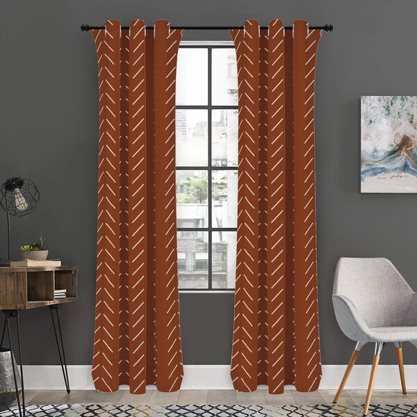 Burnt Orange Curtains - Etsy
