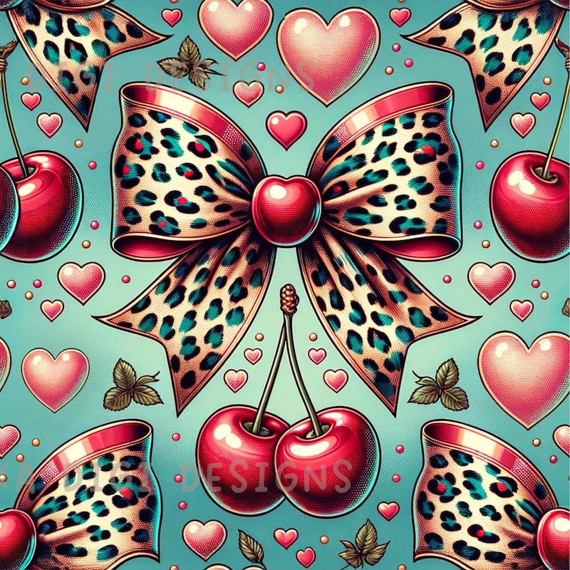Cherry Leopard Wallpaper - Etsy