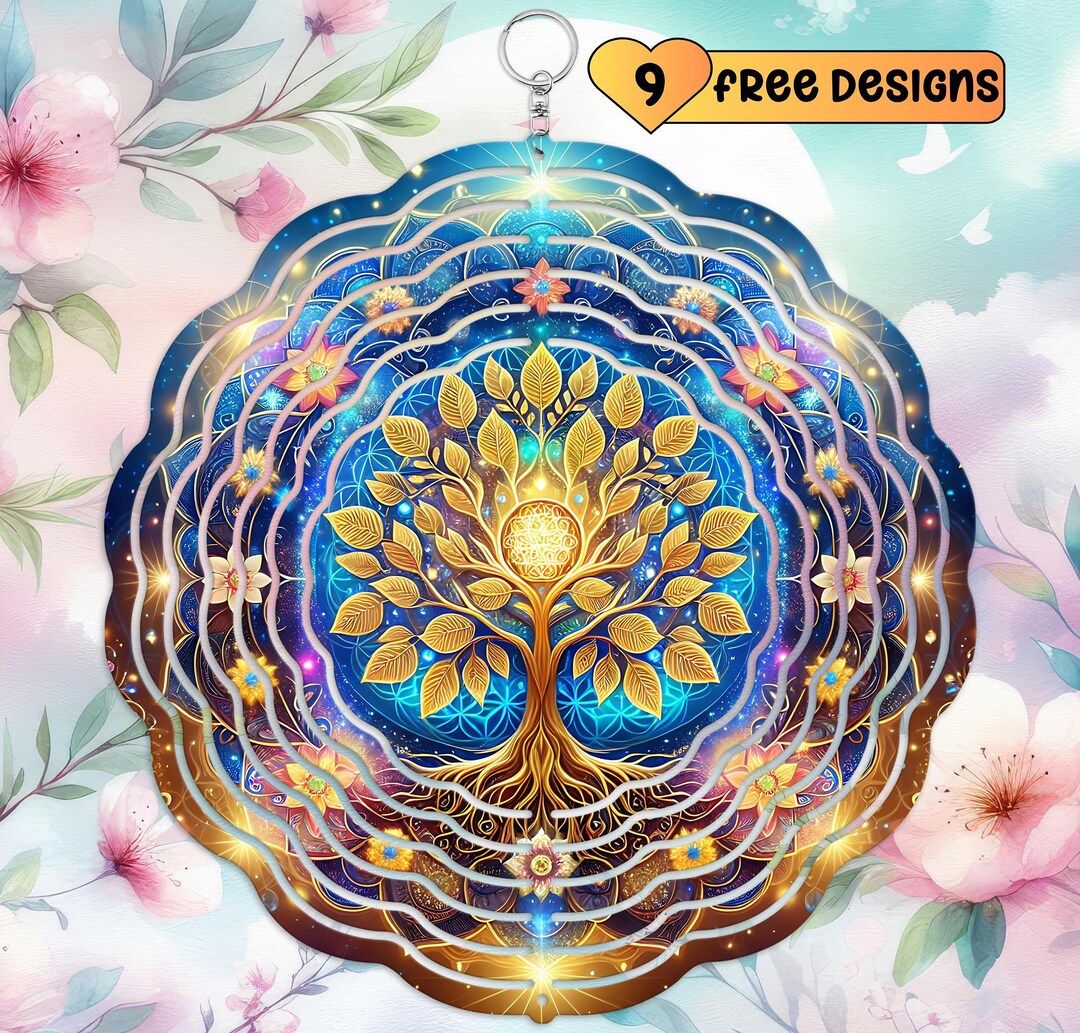 Tree of Life Wind Spinner Tree of Life PNG, Outdoor Porch Decor ...