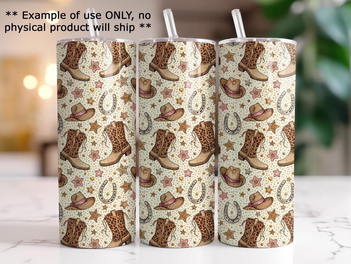 Rustic Western Rodeo Seamless Pattern Repeat Fabric Pattern Digital ...