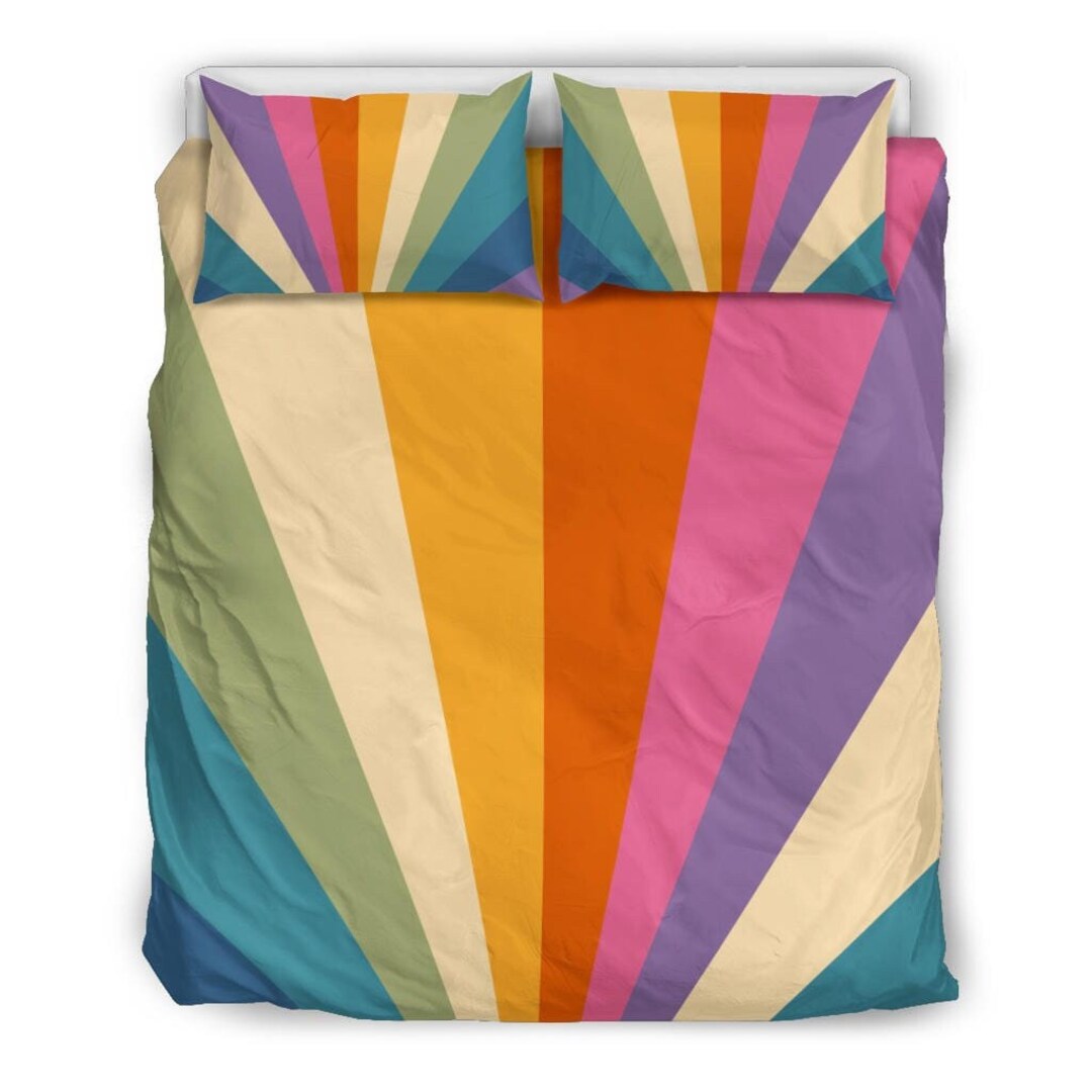 Rainbow Duvet Cover, Retro Duvet Cover, Duvet Cover Full, Duvet Cover ...