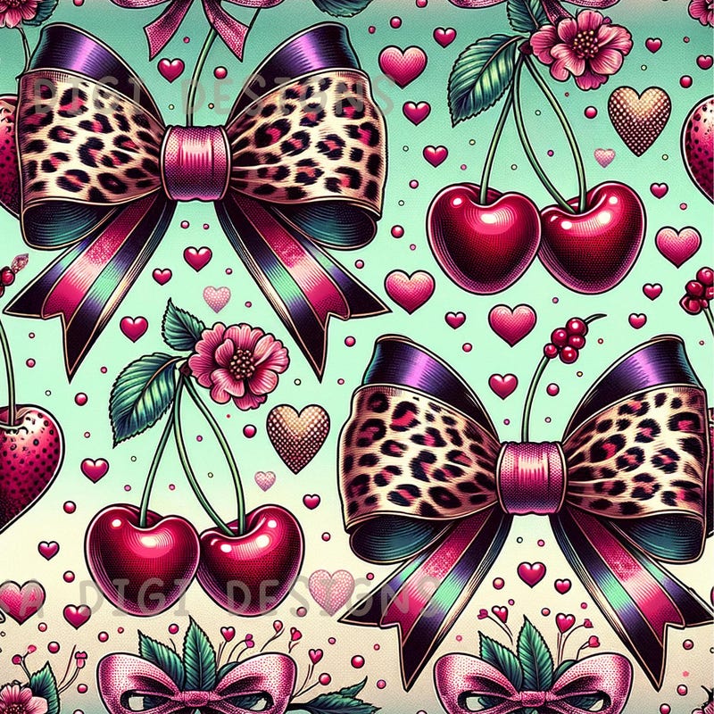 Cherry Leopard Wallpaper - Etsy