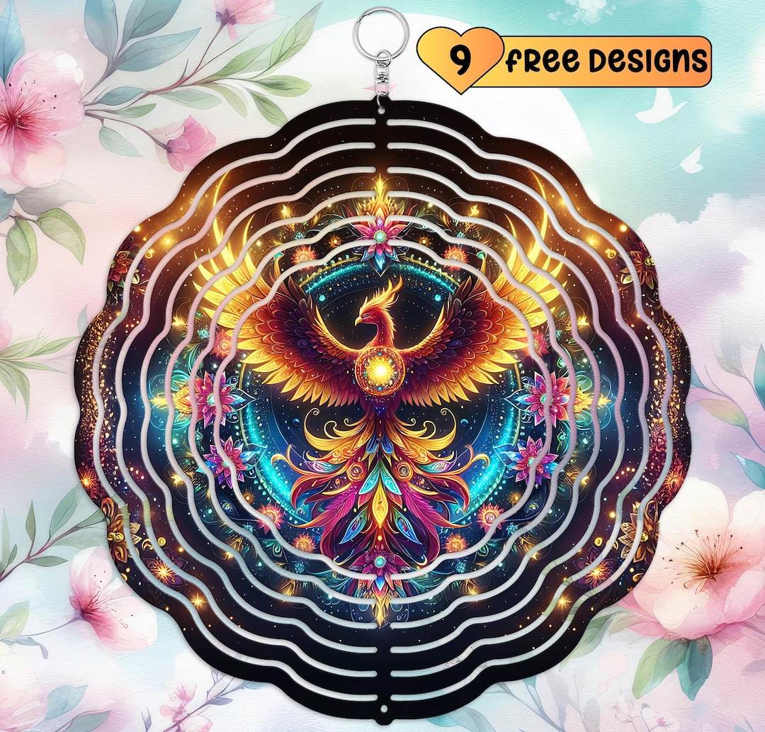 Phoenix PNG Phoenix Bird Wind Spinner Sublimation Design, Digital ...