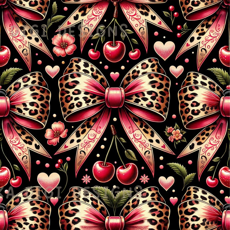 Cherry Leopard Wallpaper - Etsy
