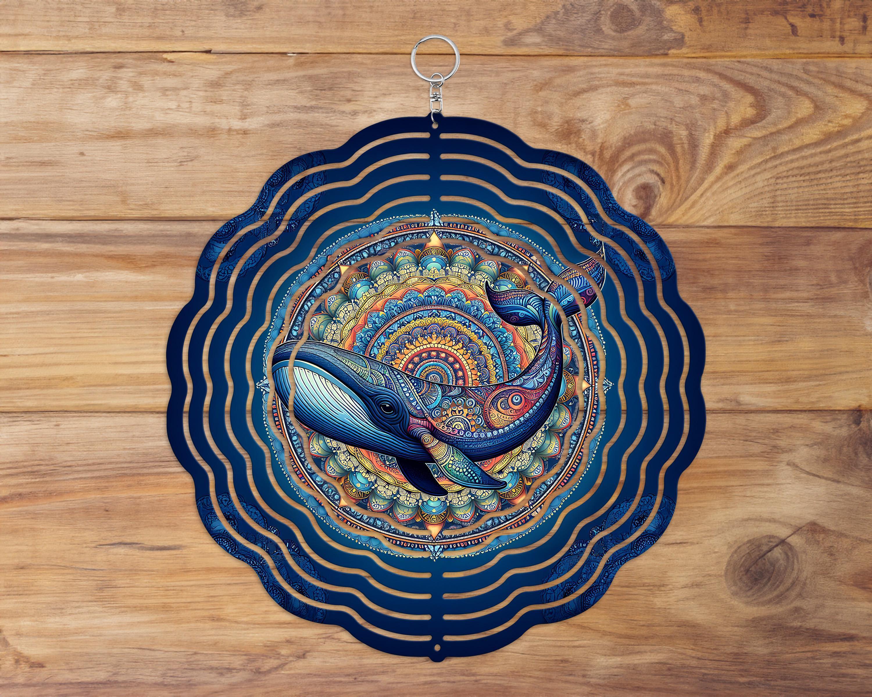 Whale Wind Spinner Sublimation Design, Digital Download Holographic ...