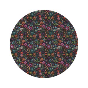 Floral Round Rug, Floral Decor for Living Room Bedroom Nursery ...