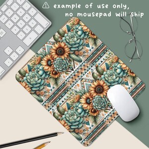 Western Seamless Pattern, Boho Sunflowers Desert Aztec Digital Pattern ...