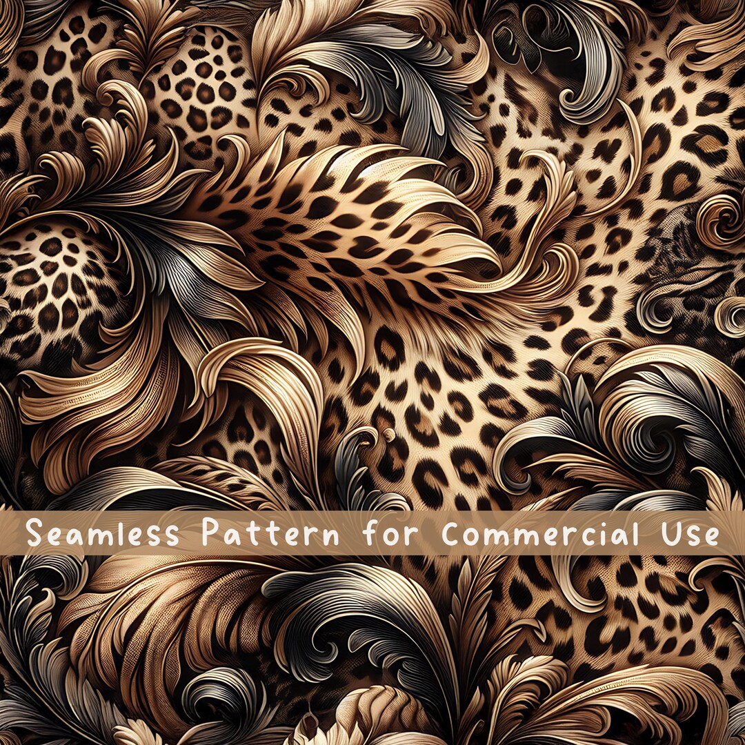 Gold Leopard Print Seamless Pattern Leopard Abstract Seamless Pattern ...