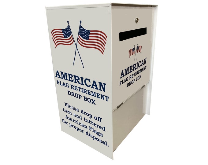 American Flag Retirement Box - Etsy
