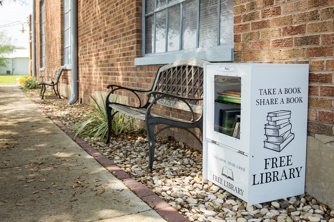 Outdoor Book Exchange Box | Powder-coated White Metal Librarybox - Etsy