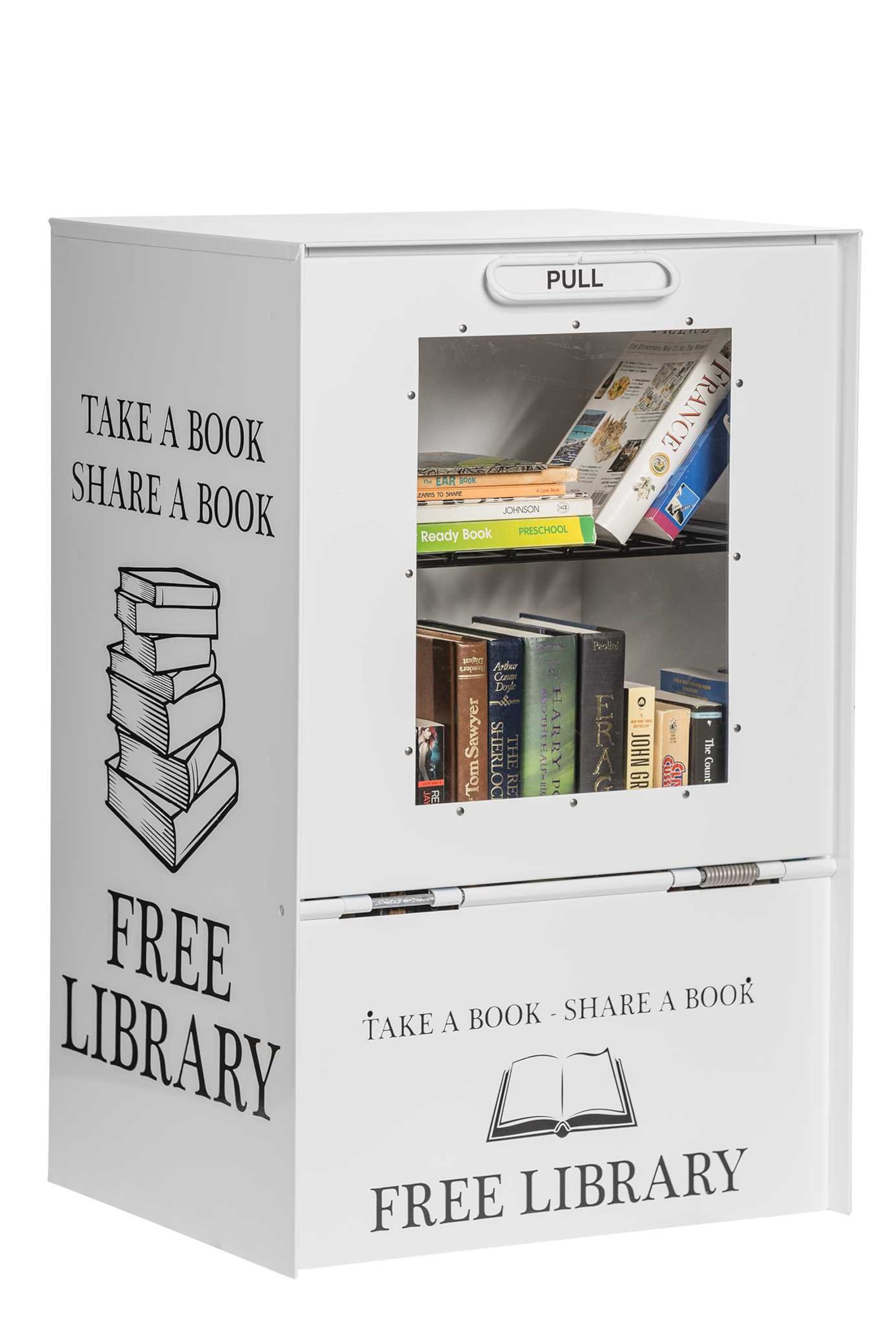 Outdoor Book Exchange Box | Powder-coated White Metal Librarybox - Etsy
