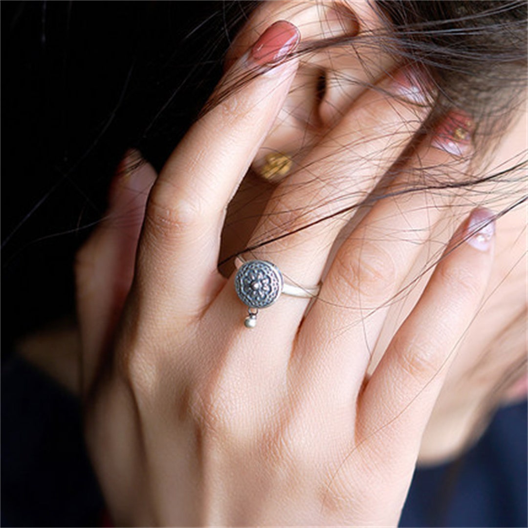 Prayer Wheel Silver Ring for Women Protection Ring Gook Luck - Etsy