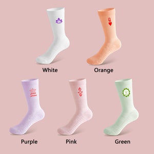 Custom Pilates Socks With Text,logo,sport Slips Socks,women Yoga ...