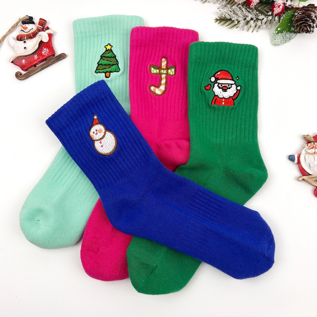 Personalized Christmas Socks,christmas Decorations, Embroidered ...
