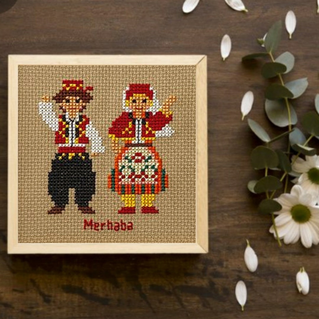Turkish Couple, People Around the World Cross Stitch Pattern PDF ...